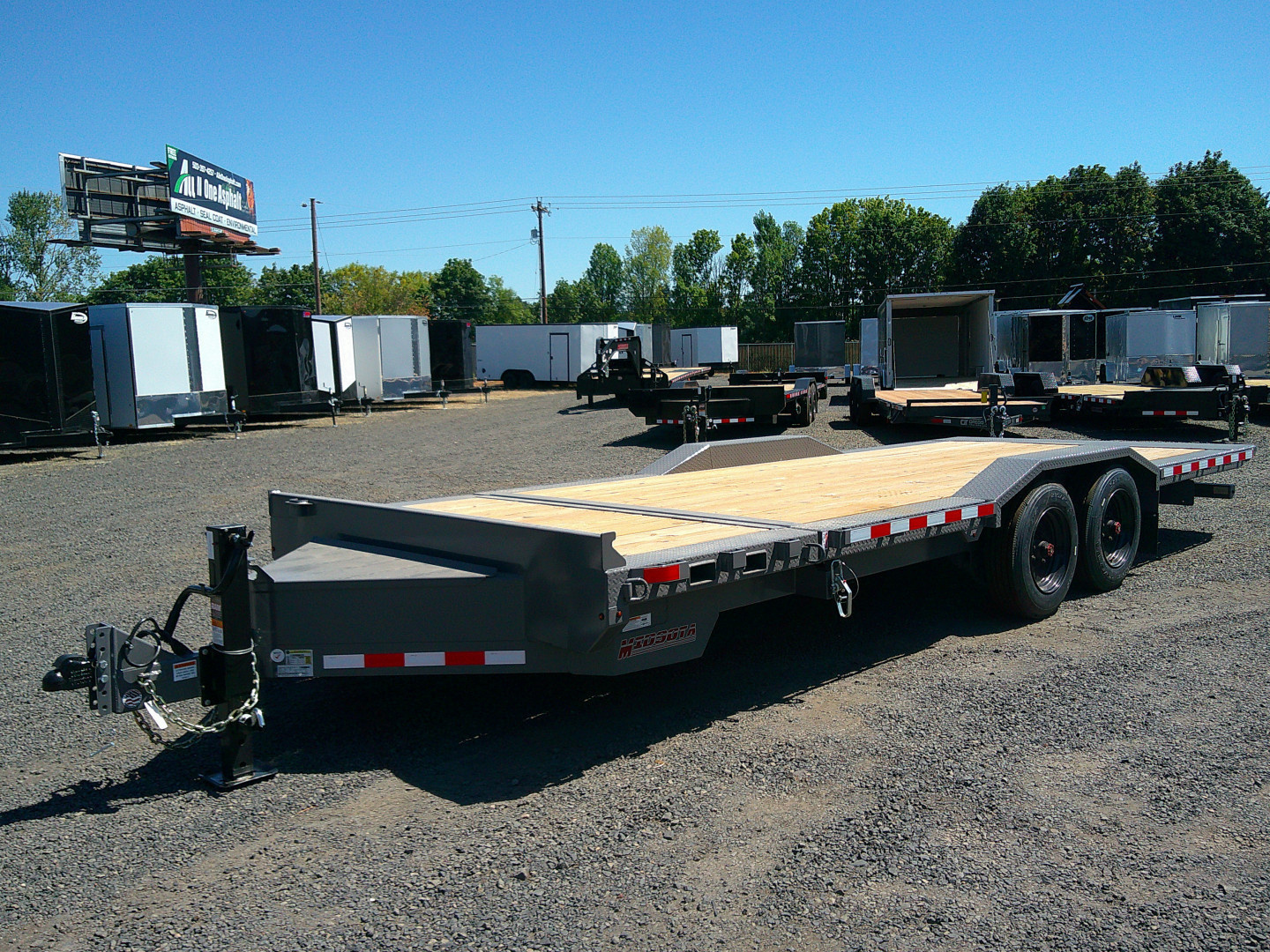 New 2025 Midsota 8.5x22 (18+4) 17.6K Split Tilt Equipment Trailer for ...
