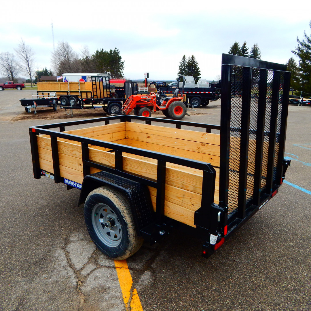 New 2026 Sure-Trac 5x8 3k 3 Board Utility Trailer