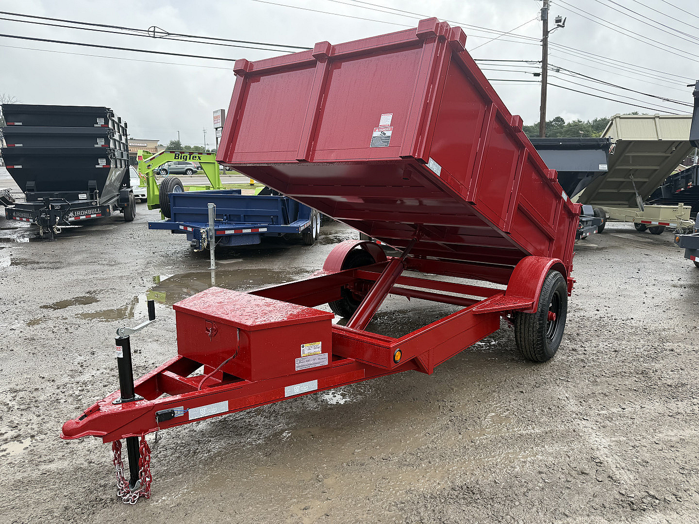 New 2025 P & T Trailers 5X10 DUMP 3 WAY GATE Dump Trailer