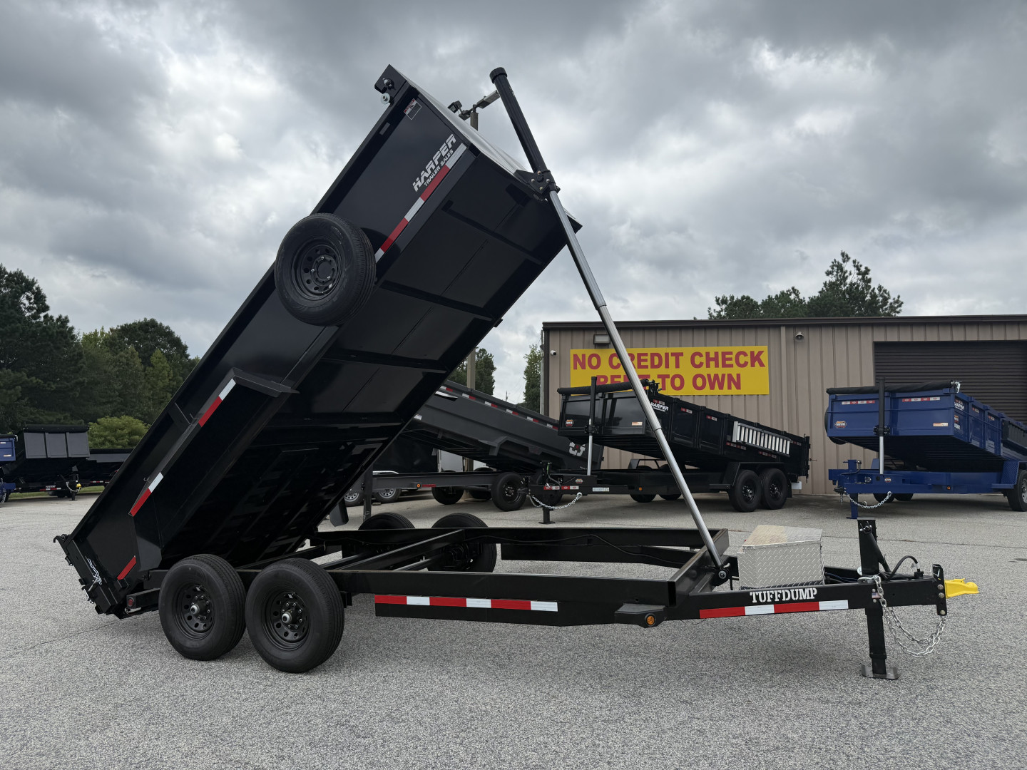 New 2025 TUFFDUMP 14K 7X16 TELESCOPIC DUMP TRAILER 2' WALLS WITH SPARE ...