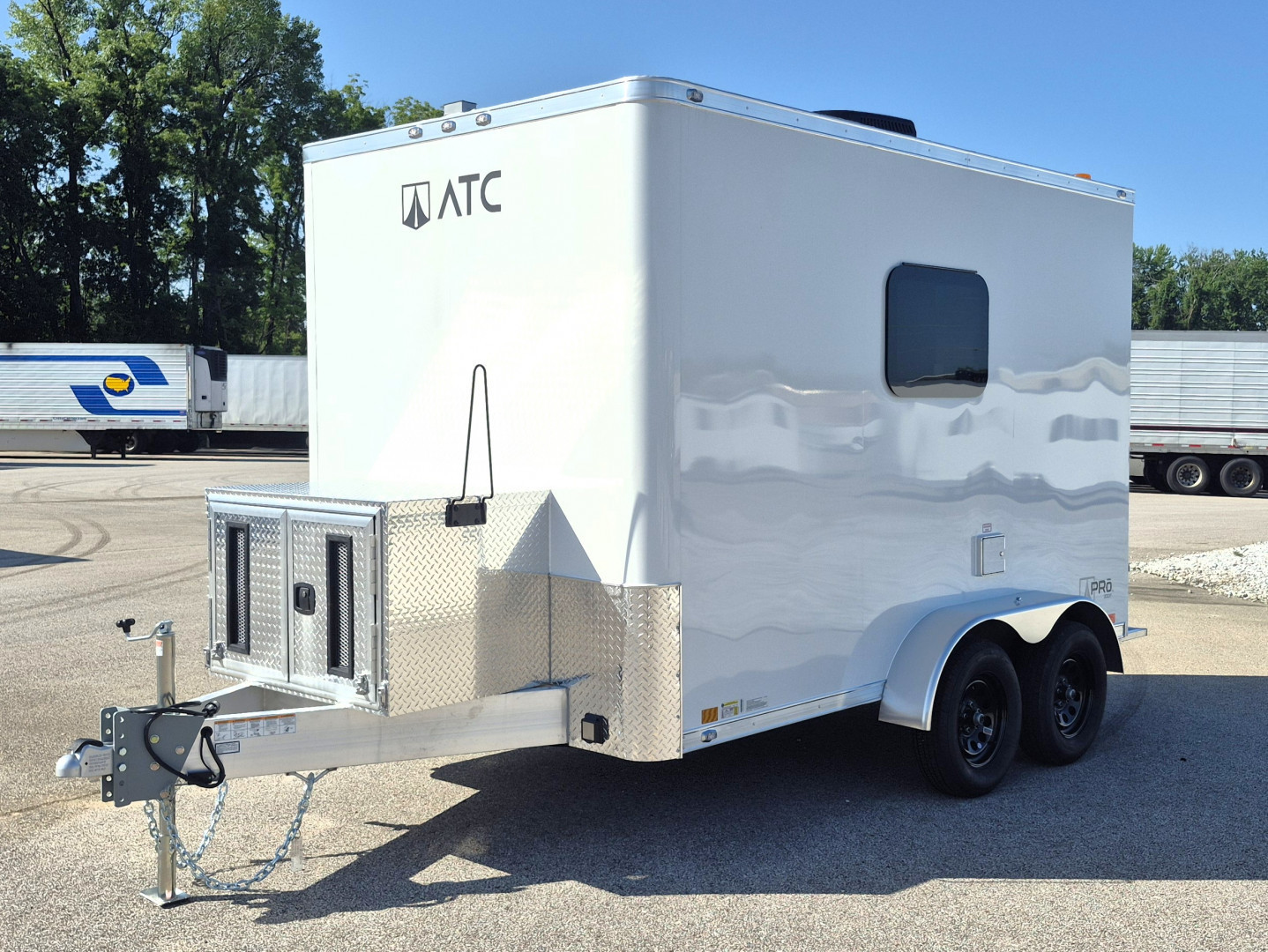 New 7 X 12 Aluminum Fiber Optic Splicing Trailer