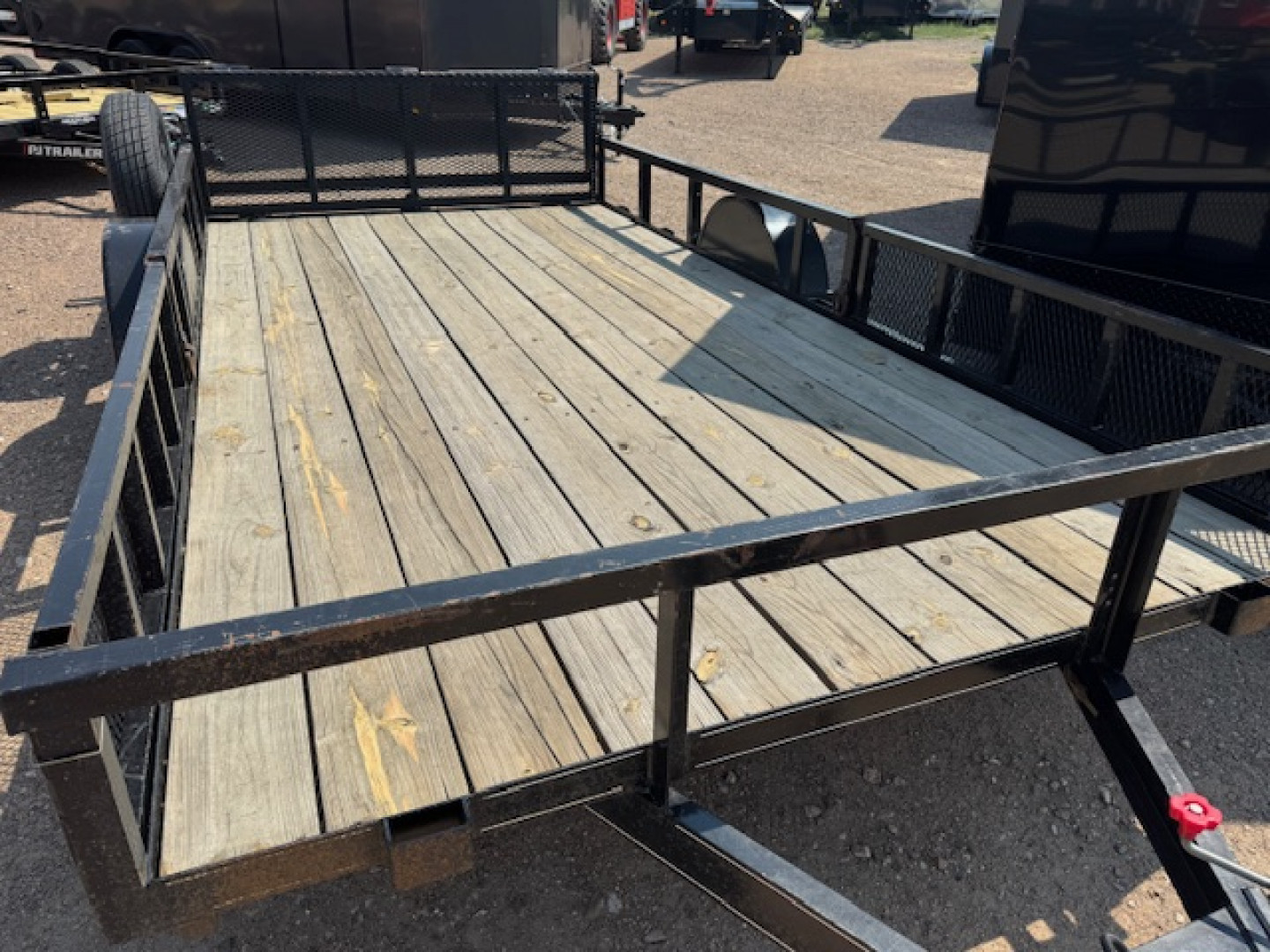 Used 2014 Colo Built MFG - 7x14 SA Utility Trailer- Side Load ramps- Bi ...