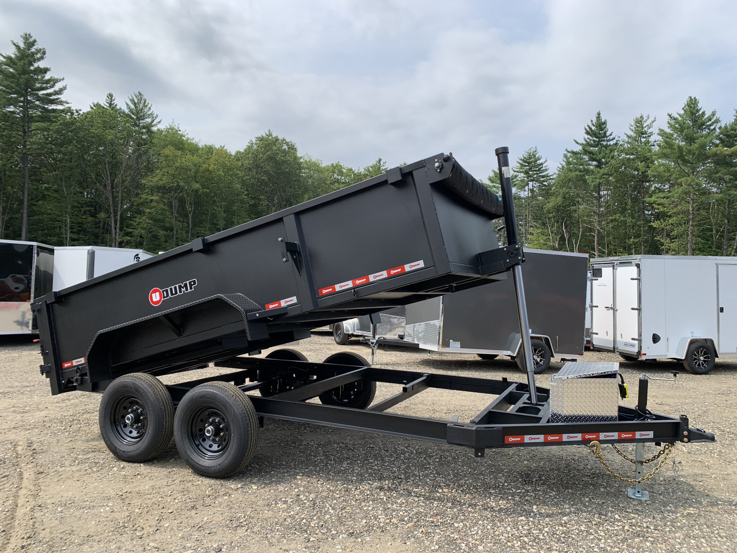 New 2025 U-DUMP 7X14 Dump Trailer / 32" Sides / Telescopic Cylinder ...