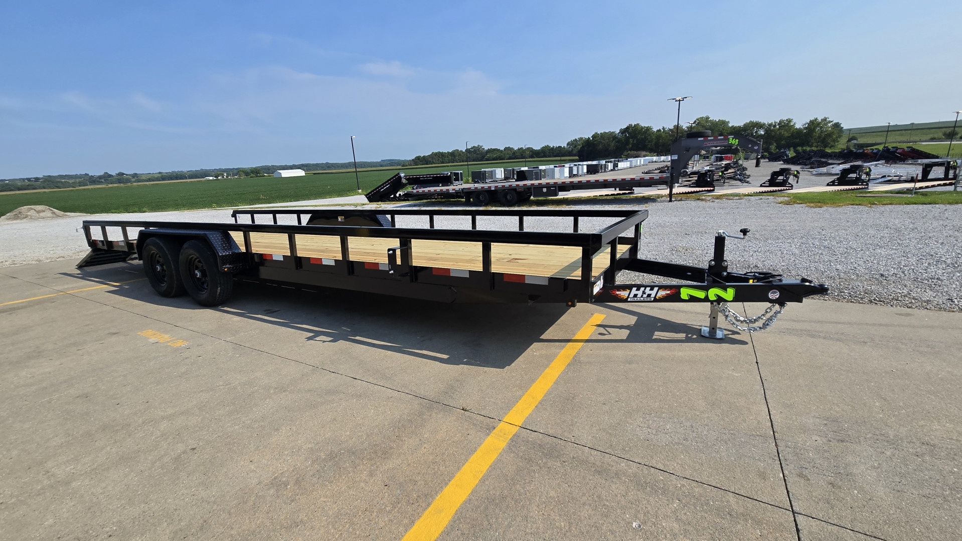 New 2026 H&H Rail Side Utility Steel Tandem 82X24 (10K)