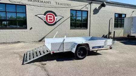 New Aluma 6310 ESA Open Utility Trailer w/ Full Rear Ramp -12" solid ...