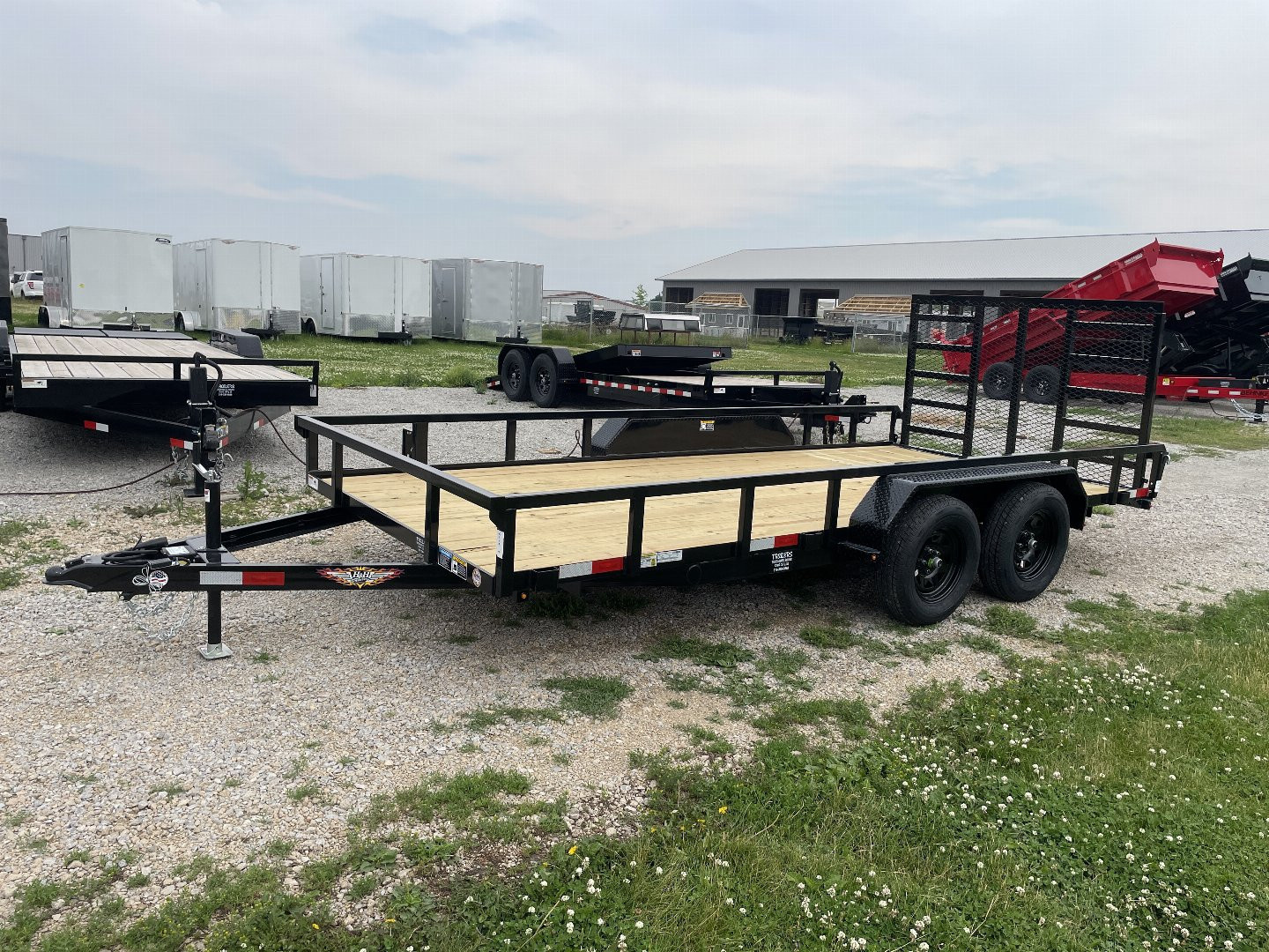New 2026 H&H Trailers 82X16 Rail Side Utility Tandem Utility Trailer