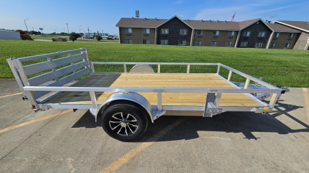 New 2025 H&H Trailers 82x14 Aluminum Rail Side, 3K Idler Utility Trailer