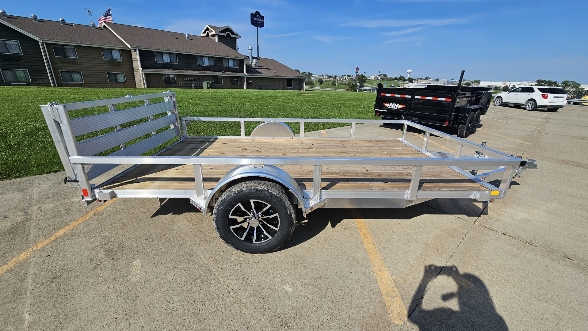 New 2025 H&H Trailers 82x12 Aluminum Rail Side, 3K Idler Utility Trailer