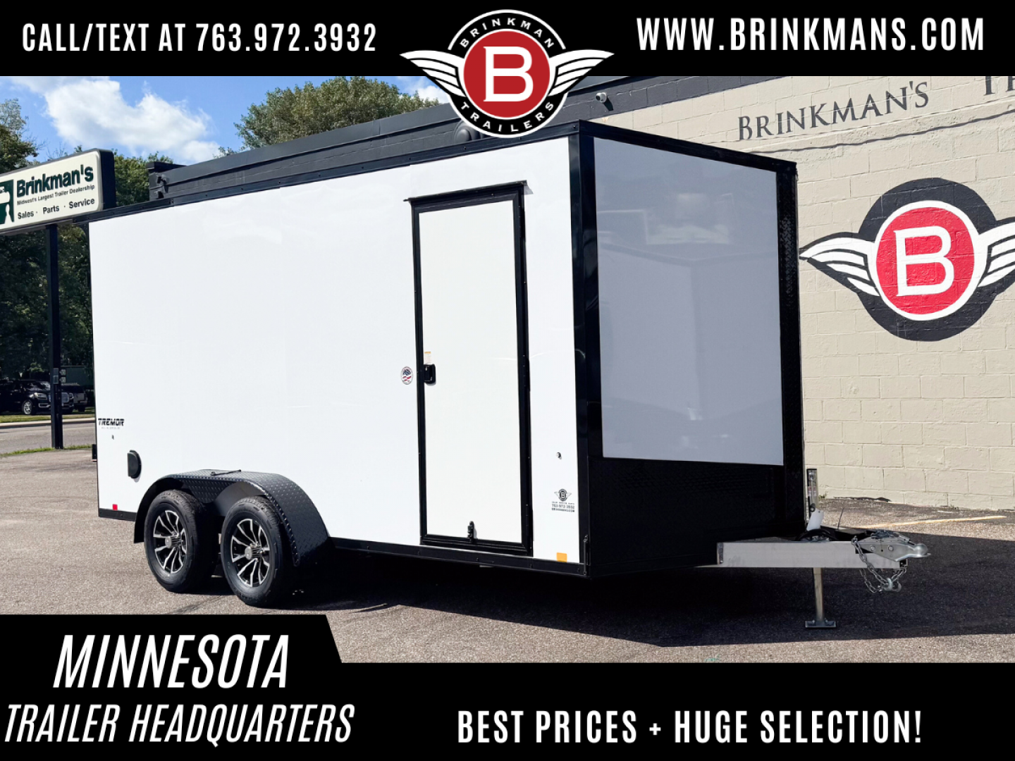 New Formula 7x16 Triumph Enclosed Trailer w/ Ramp Door -- Blackout ...