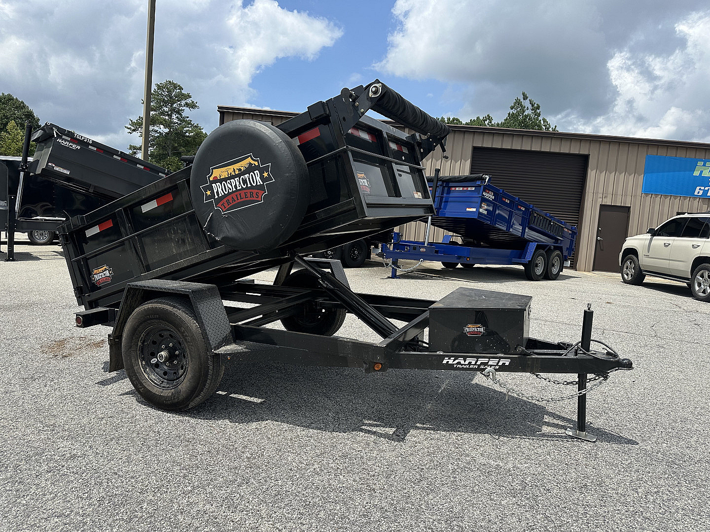 Used USED 2025 PROSPECTOR 5X8 6K SINGLE AXLE DUMP TRAILER WITH 2' WALLS ...