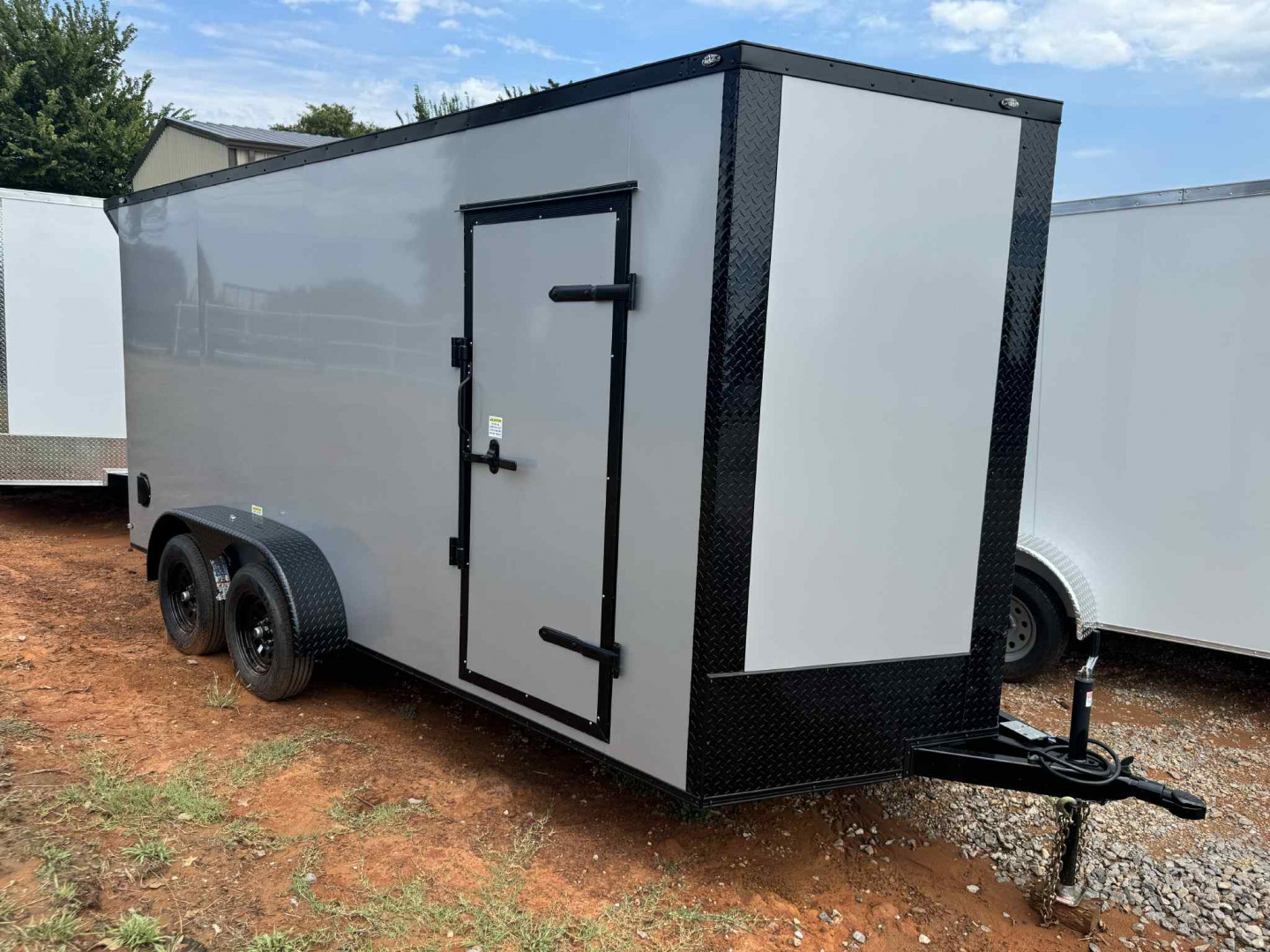 New 2025 Family Trailer 7x16 Tandem Axle Cargo / Enclosed Trailer-Screwless Exterior-Blackout ...