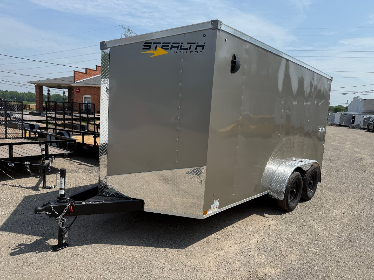 New 2025 Stealth 7 X 14 Cargo / Enclosed Trailer with Ramp Door and 6ft ...