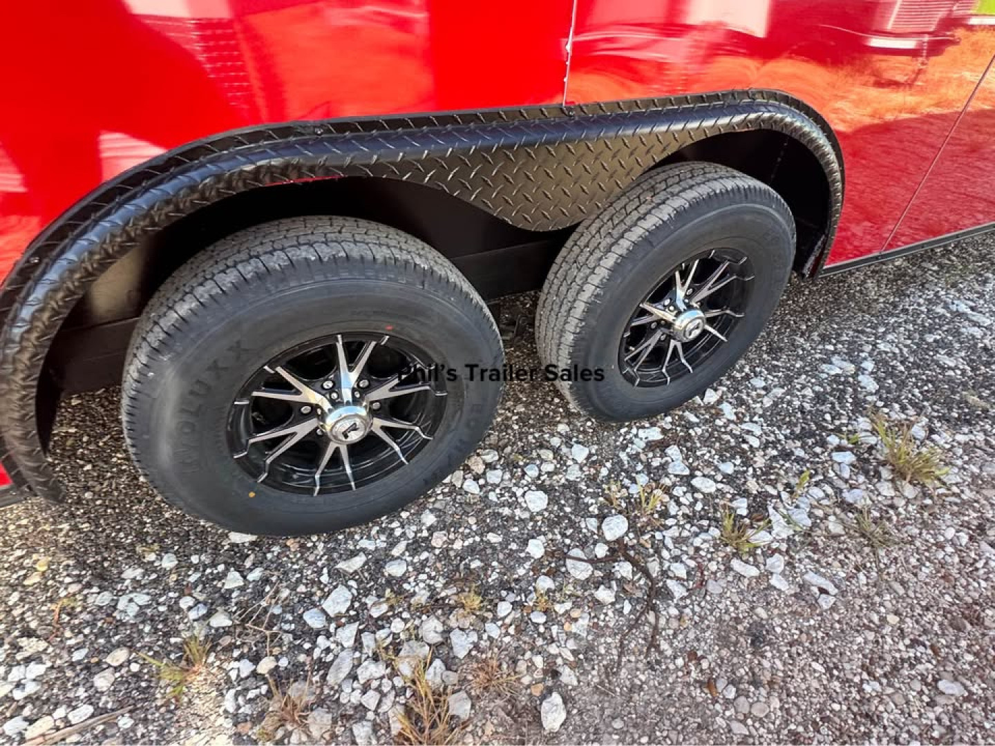 New 8.5X24 BLACKOUT PACKAGE ALUMINUM WHEELS Cargo / EnCLOSED TRAILER ...