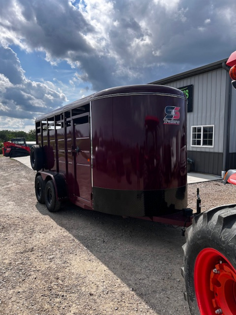 New 2026 S&S Manufacturing 6X16 Livestock trailer Stock / Stock Combo ...