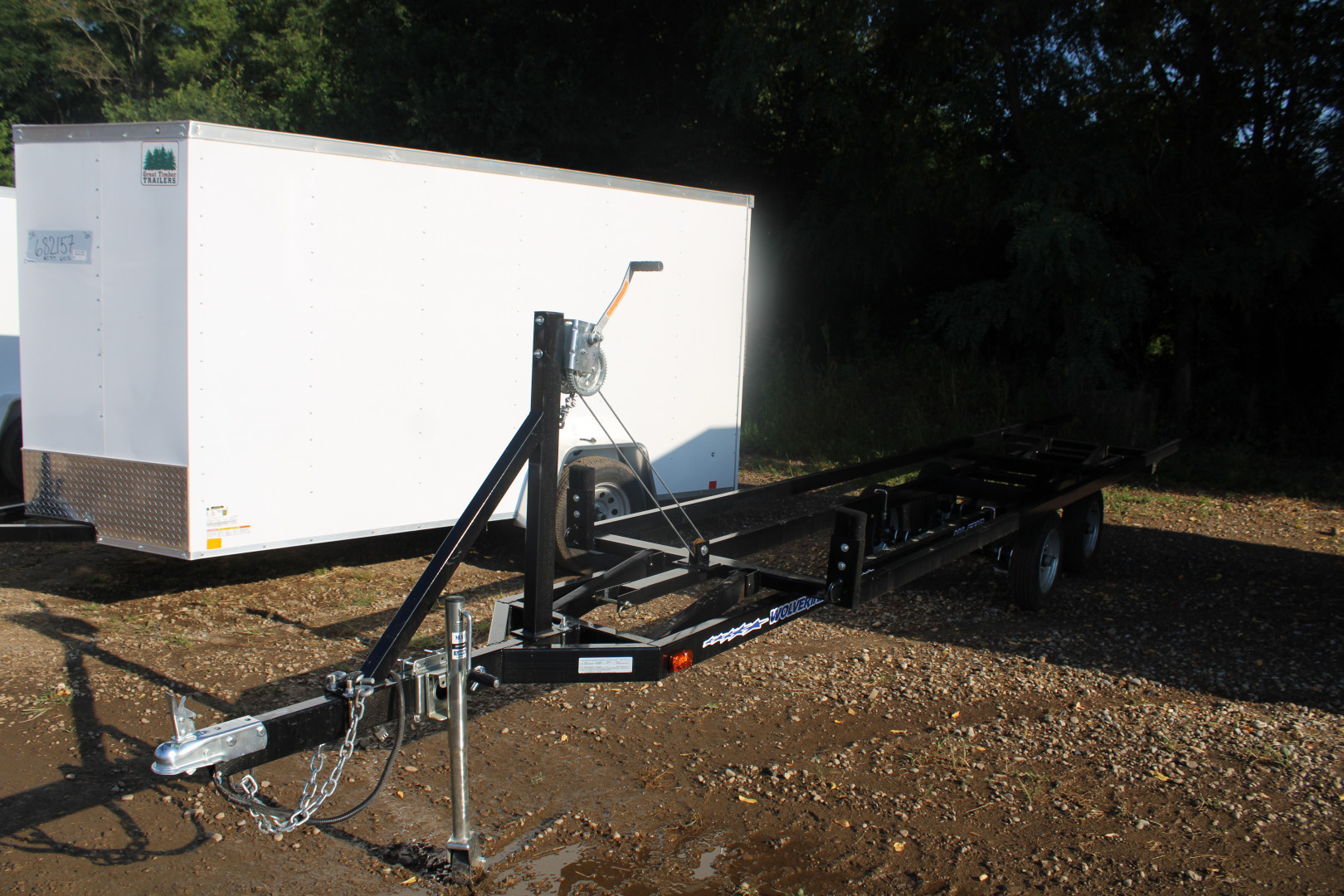 New 2026 Wolverine 22' TA CRANK UP PONTOON TRAILER Boat Trailer