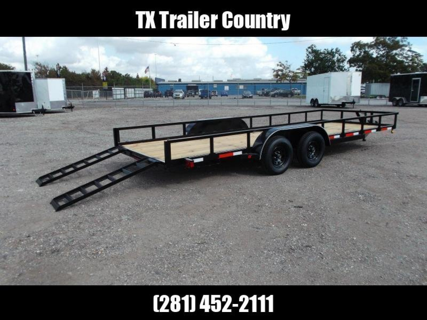 New 2025 Longhorn Trailers 83x20 Utility Trailer / 5ft Slide Out Ramps ...