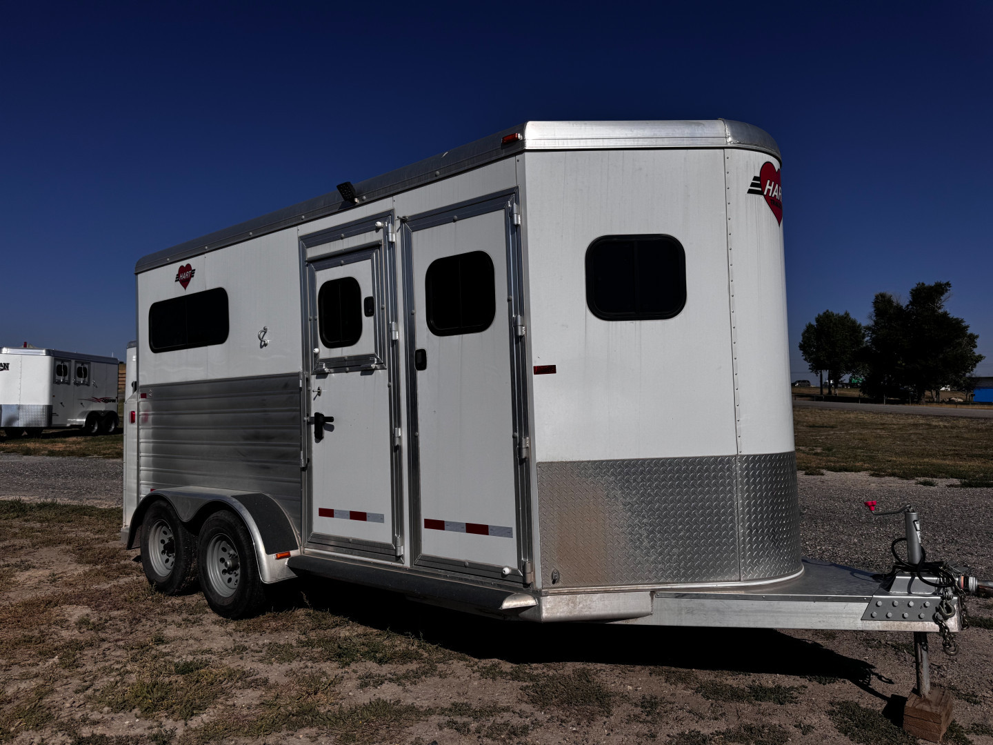 Used 2023 Hart Trailer 2H Straight Horse Trailer