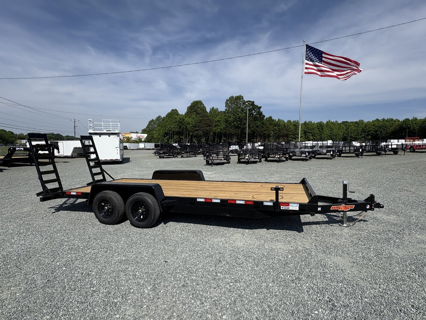 New 2025 Down 2 Earth Trailers 20ft 10K w/ Fold Up Ramps Equipment ...