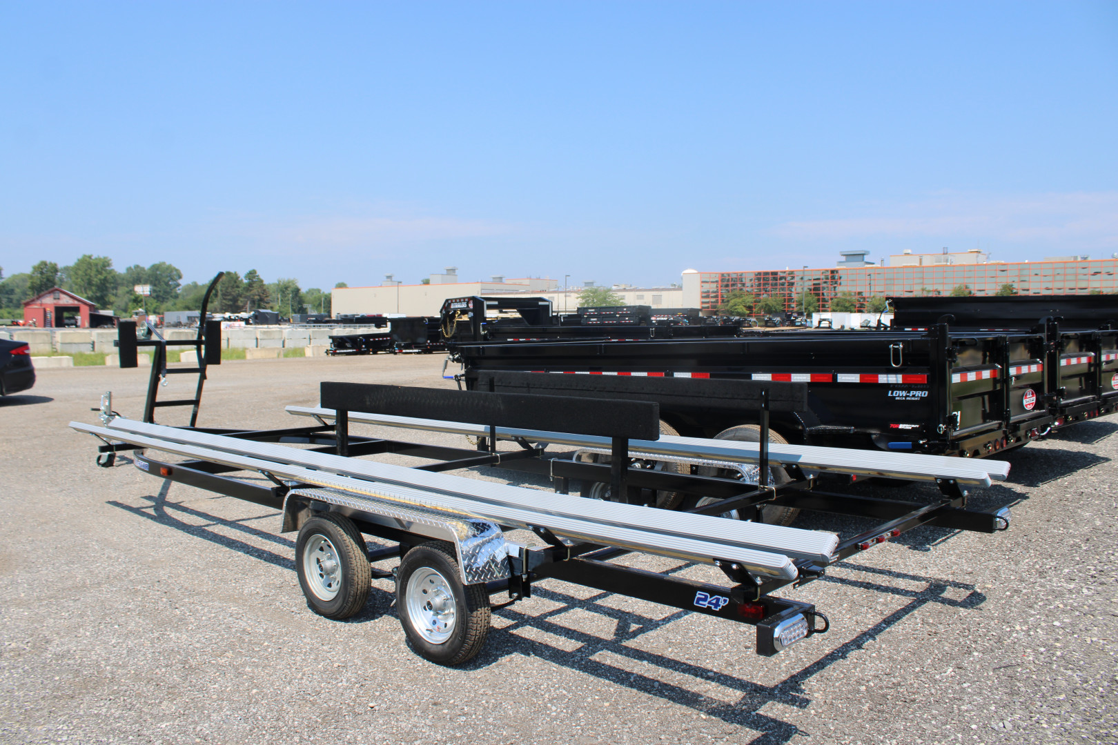 New 2026 Wolverine 24' TANDEM AXLE BUNK STYLE ALL STAR PONTOON TRAILER 49799 Boat Trailer