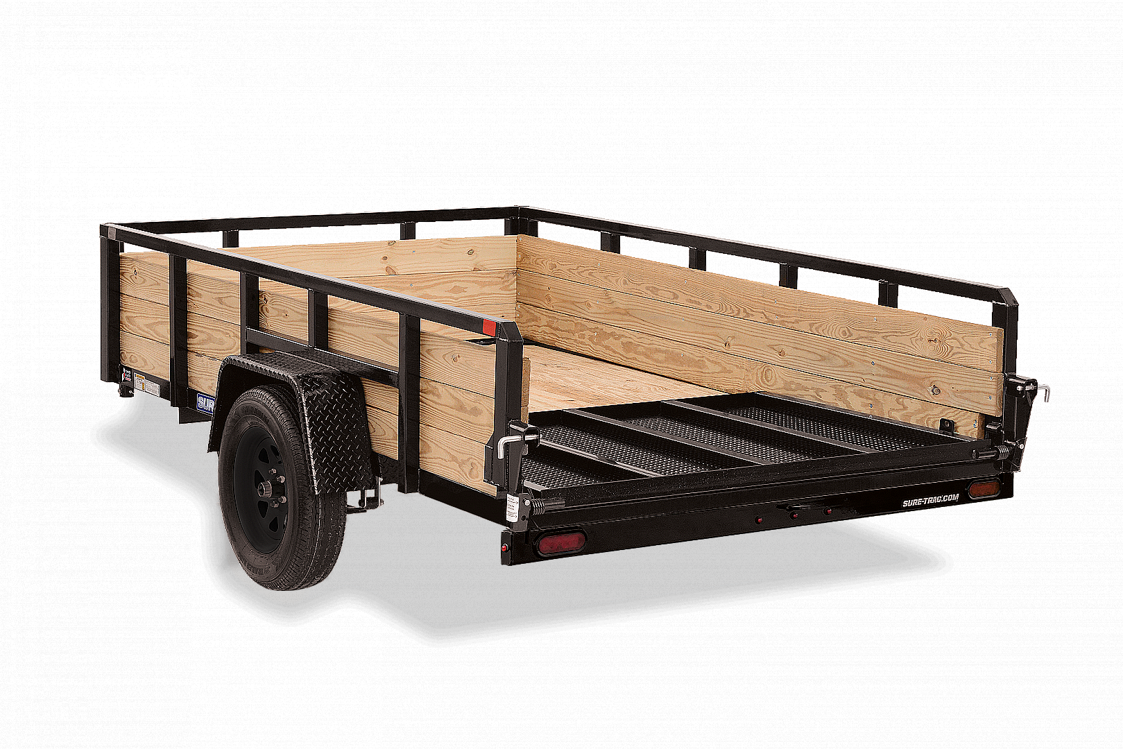 New 2025 Sure-Trac 6 X 12 Tube Top Three Board Utility Trailer