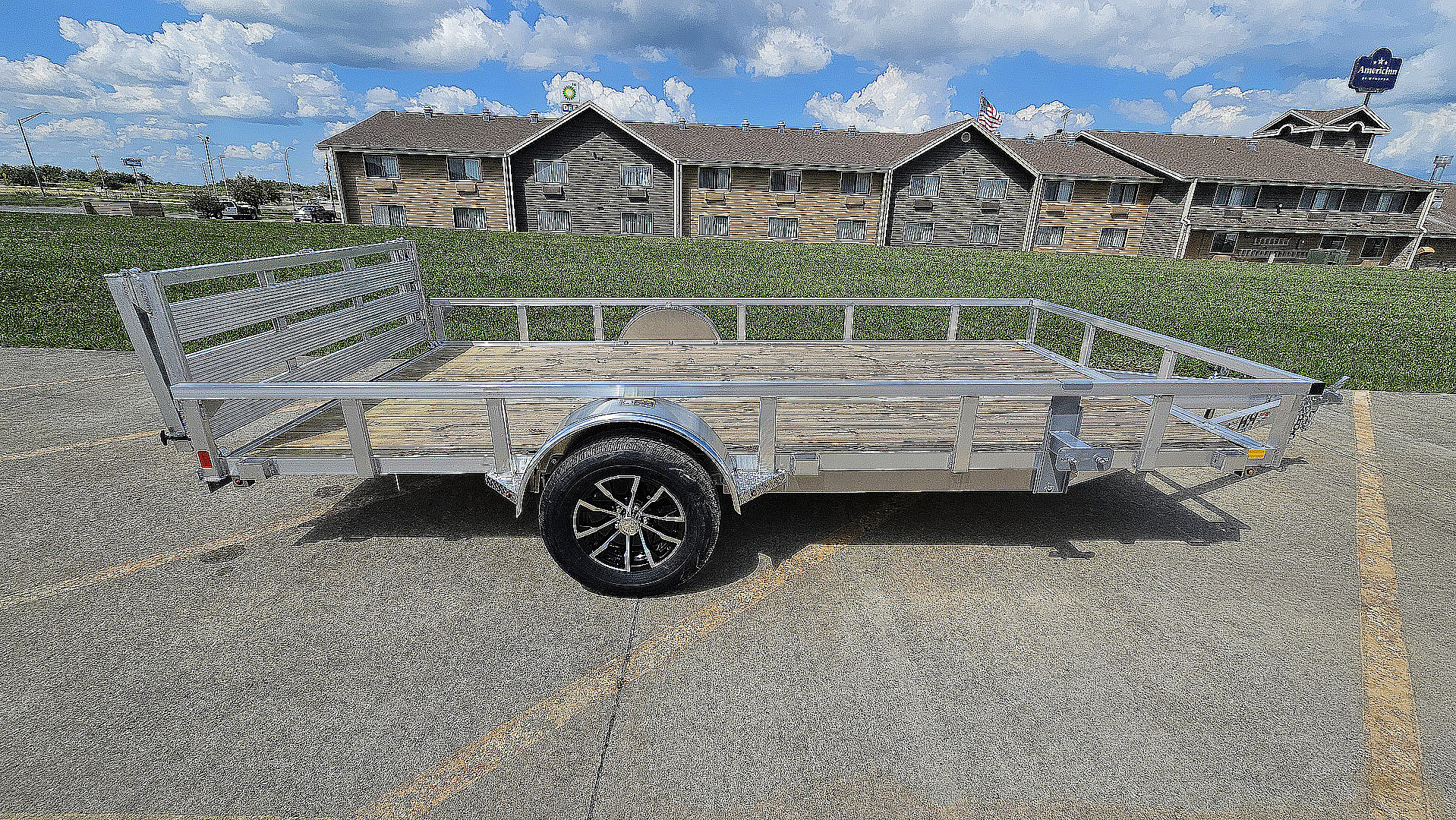 New 2025 H&H Trailers 82x14 Aluminum Rail Side, 3K Idler Utility Trailer
