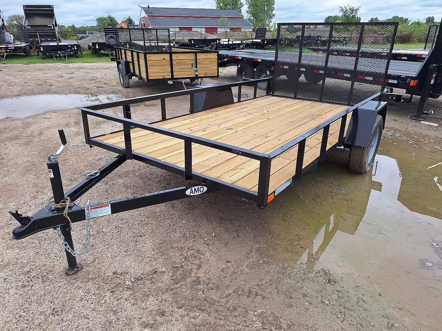 New 2026 AMO 76x12 Lowside Landscape Trailer for sale in New Boston, MI