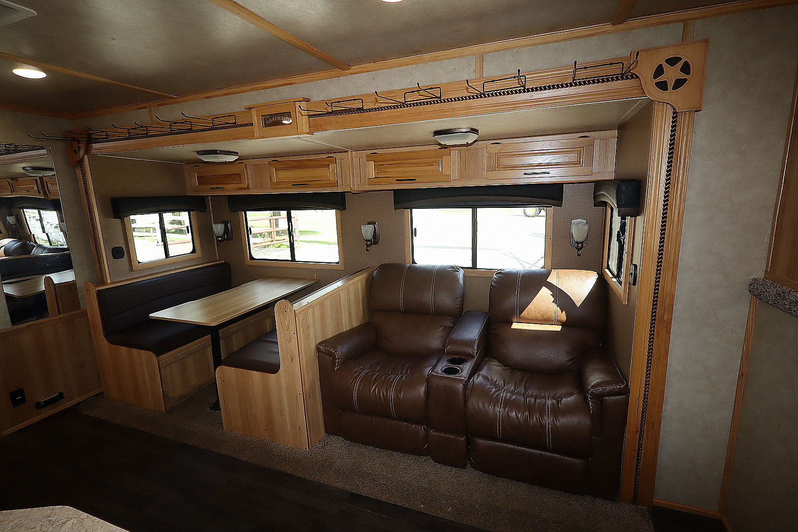 Used 2017 Bison Trailers 4 Horse Silverado LQ 12' Slide-out Horse Trailer for sale in