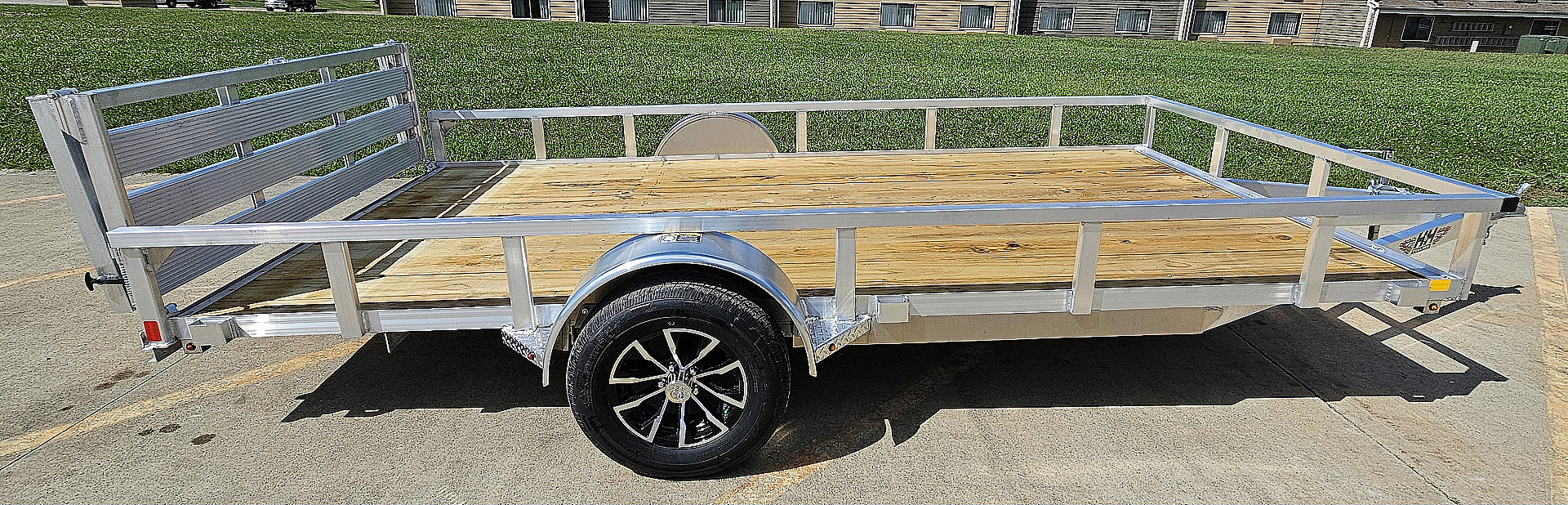 New 2025 H&H Trailers 82x14 Aluminum Rail Side, 3K Idler Utility Trailer