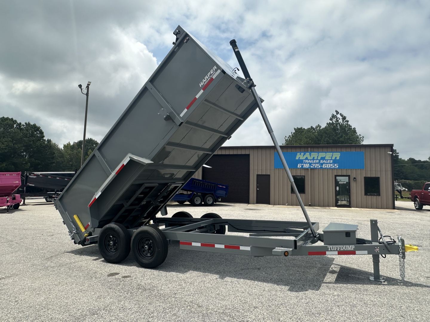 New 2025 TUFFDUMP 14K 7X16 TELESCOPIC DUMP TRAILER 4' WALLS