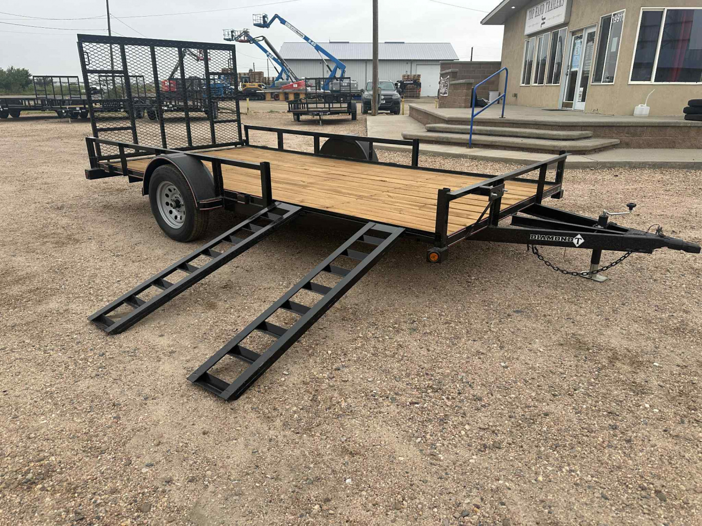New 2026 Diamond T 14' Trailer with Ramp Gate with ATV Side Rails