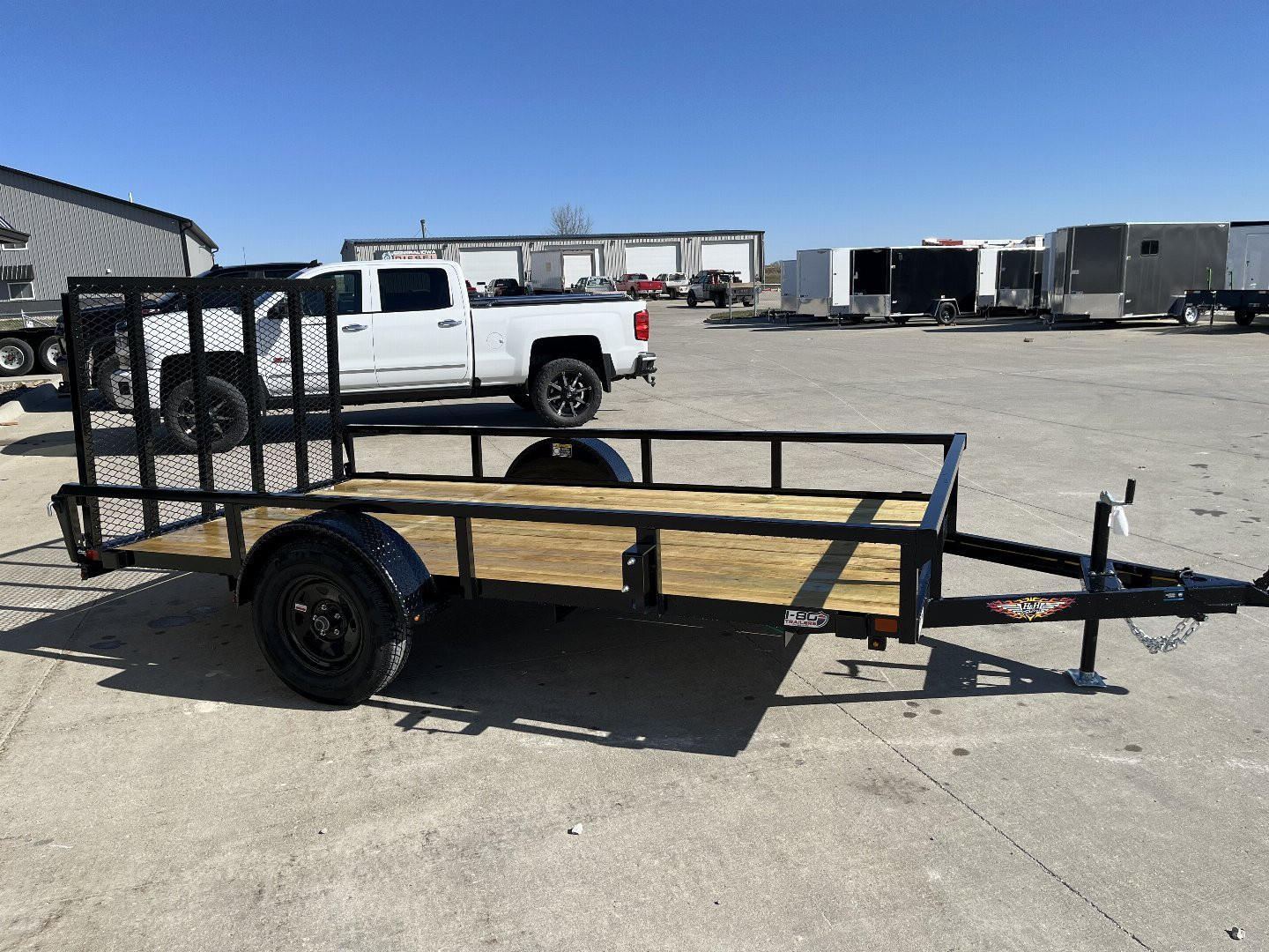 New 2025 H&H Aluminum 60”x8’ 3k Rail Side Utility Trailer
