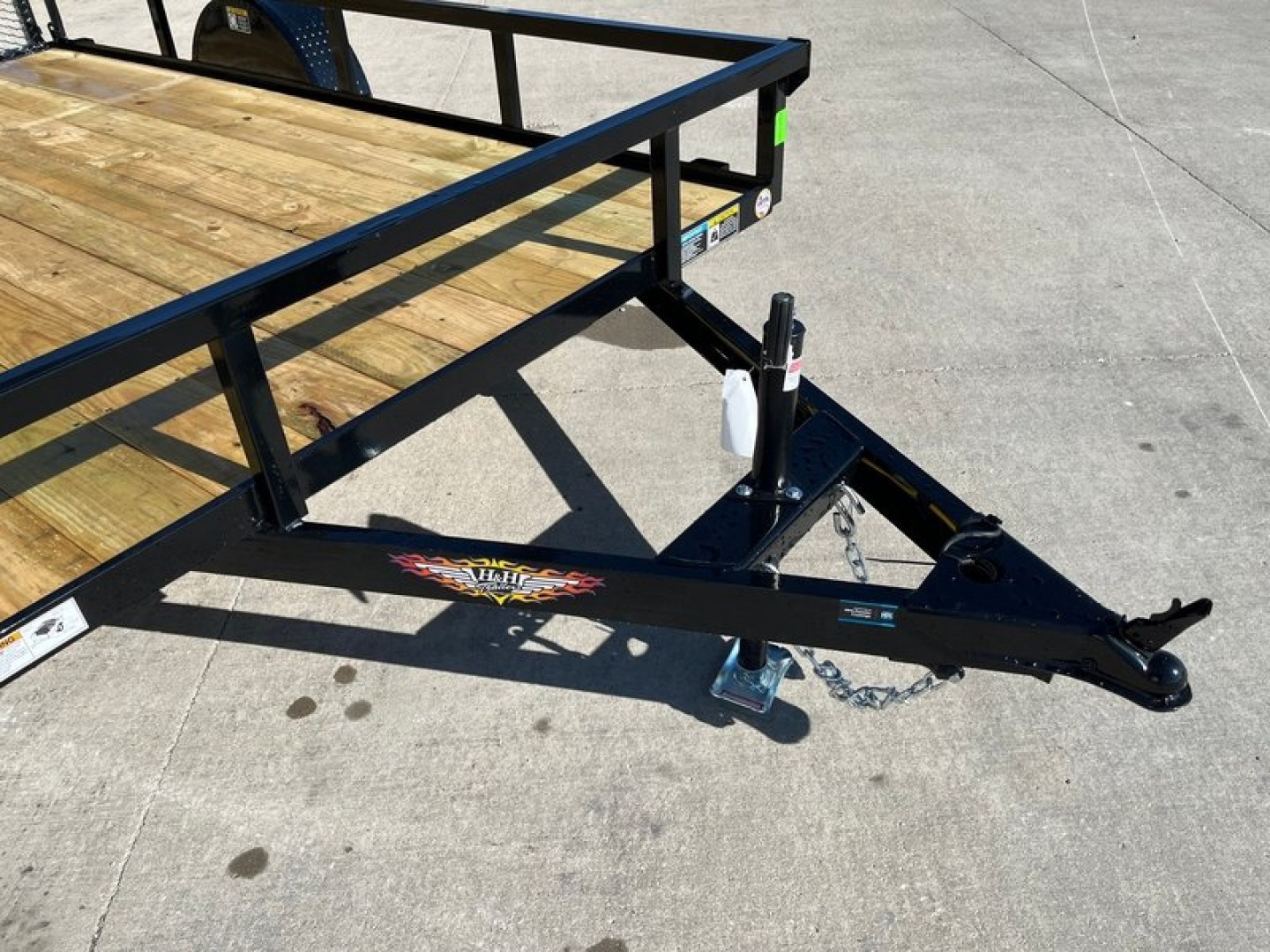 New 2025 H&H 76"x12' 3k Rail Side Utility Trailer