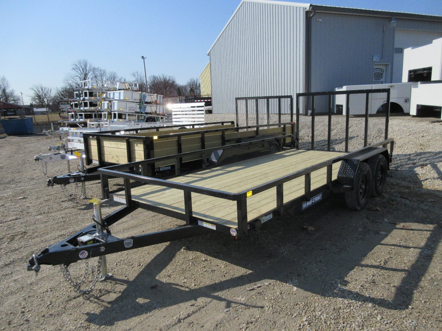 New 2025 Sure-Trac 7' x 16' Tube Top Utility Trailer 7K