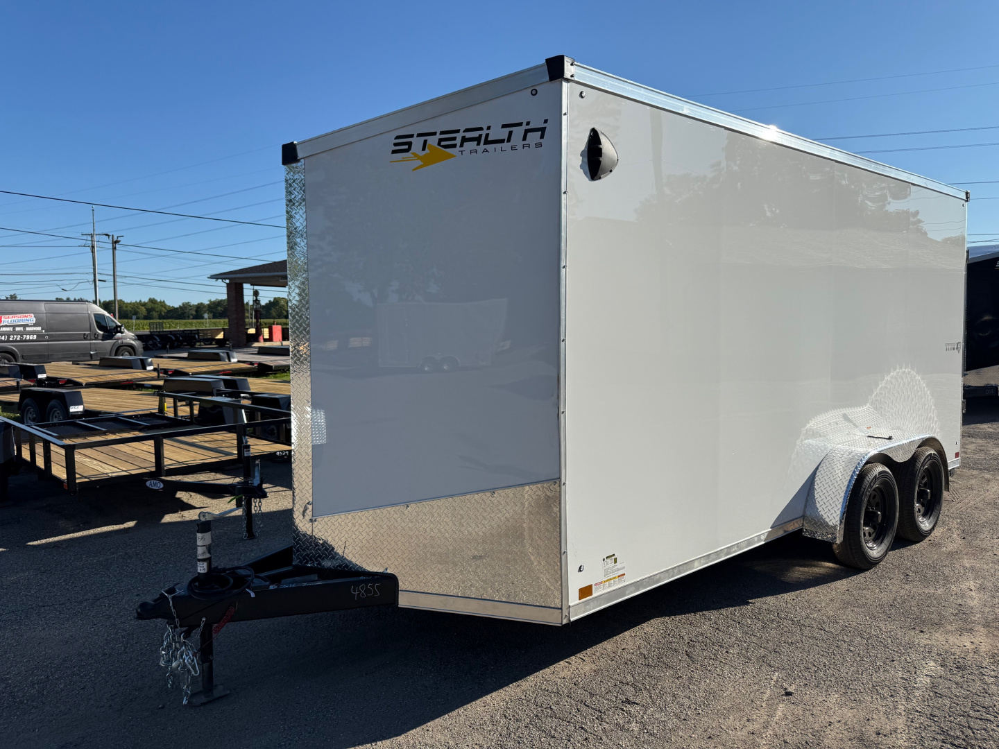 New 2025 Stealth 7 X 16 Cargo / Enclosed Trailer with Ramp with 7ft ...