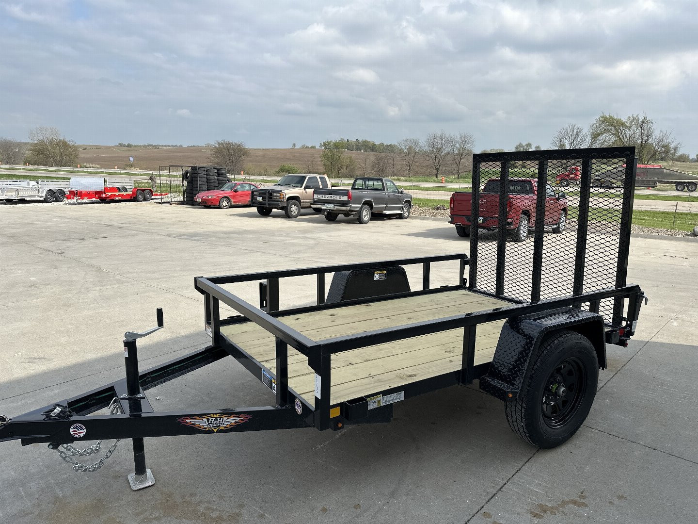 New 2025 H&H 60"x8' 3k Rail Side Utility Trailer