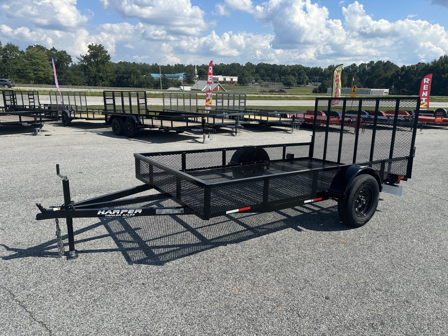 New 2026 6.5X12 SINGLE AXLE UTILITY TRAILER WITH MESH FLOOR AND 1' MESH ...