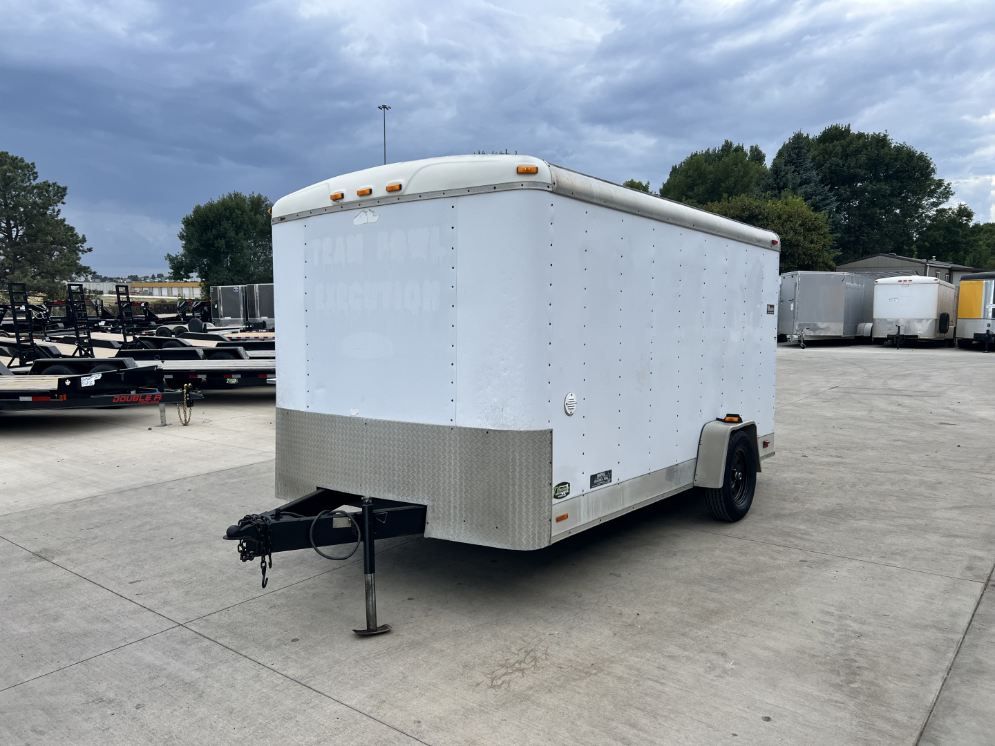 Used 1998 Forest River 7x12 + 2’V Nose Rear Ramp Enclosed Cargo Trailer ...