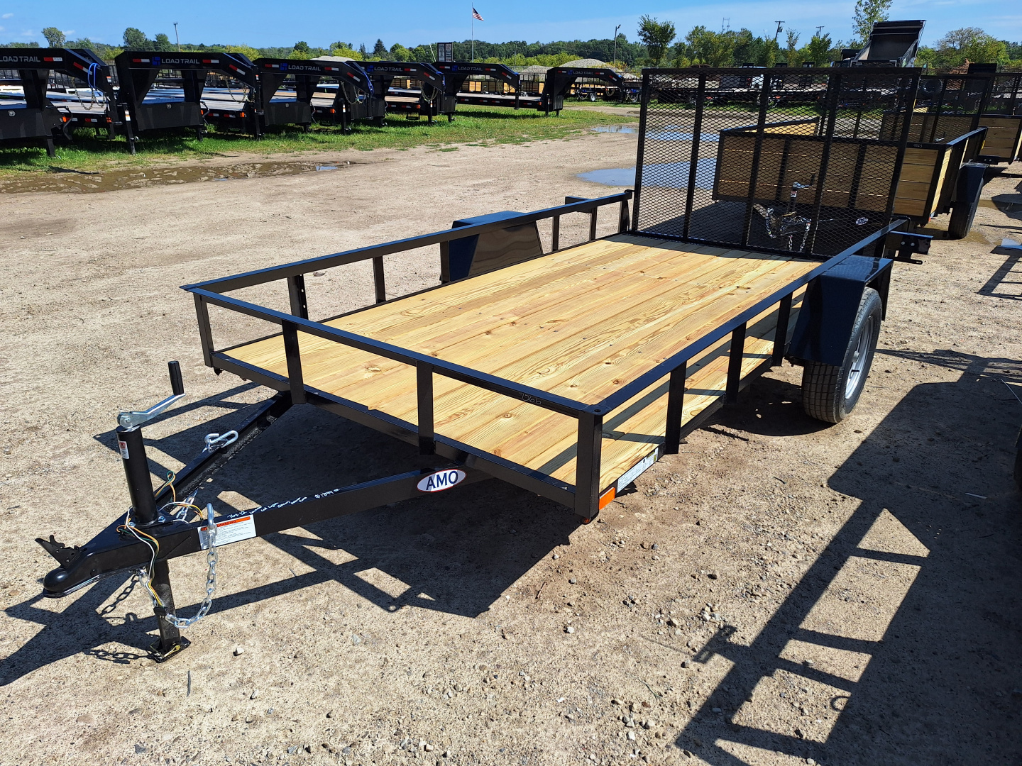 New 2026 AMO 76x12 Lowside Landscape Trailer for sale in New Boston, MI