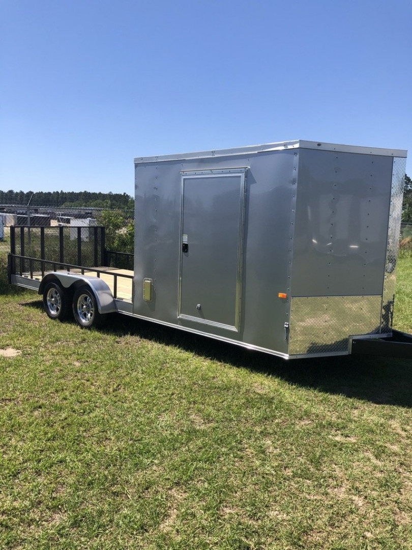 New 2026 Rock Solid Cargo 7x20 TA Motorcycle Trailer