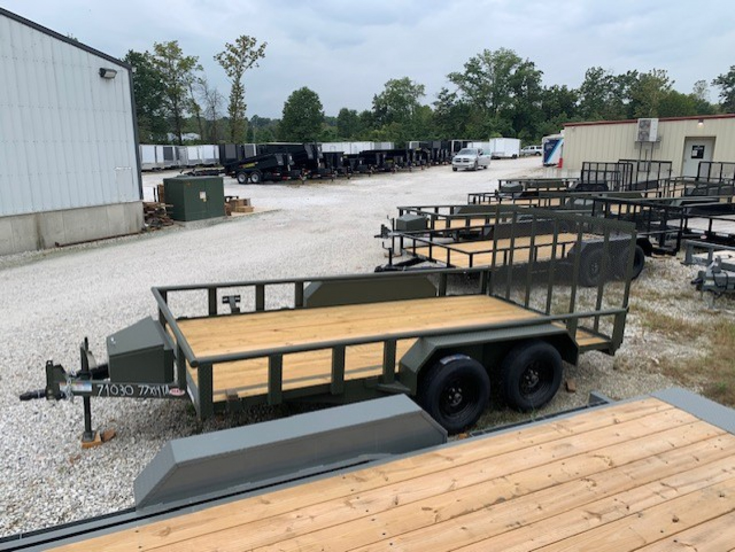 New 2025 MEB 77x14 TA Pipe Rail Utility Trailer, straight deck with 48 ...