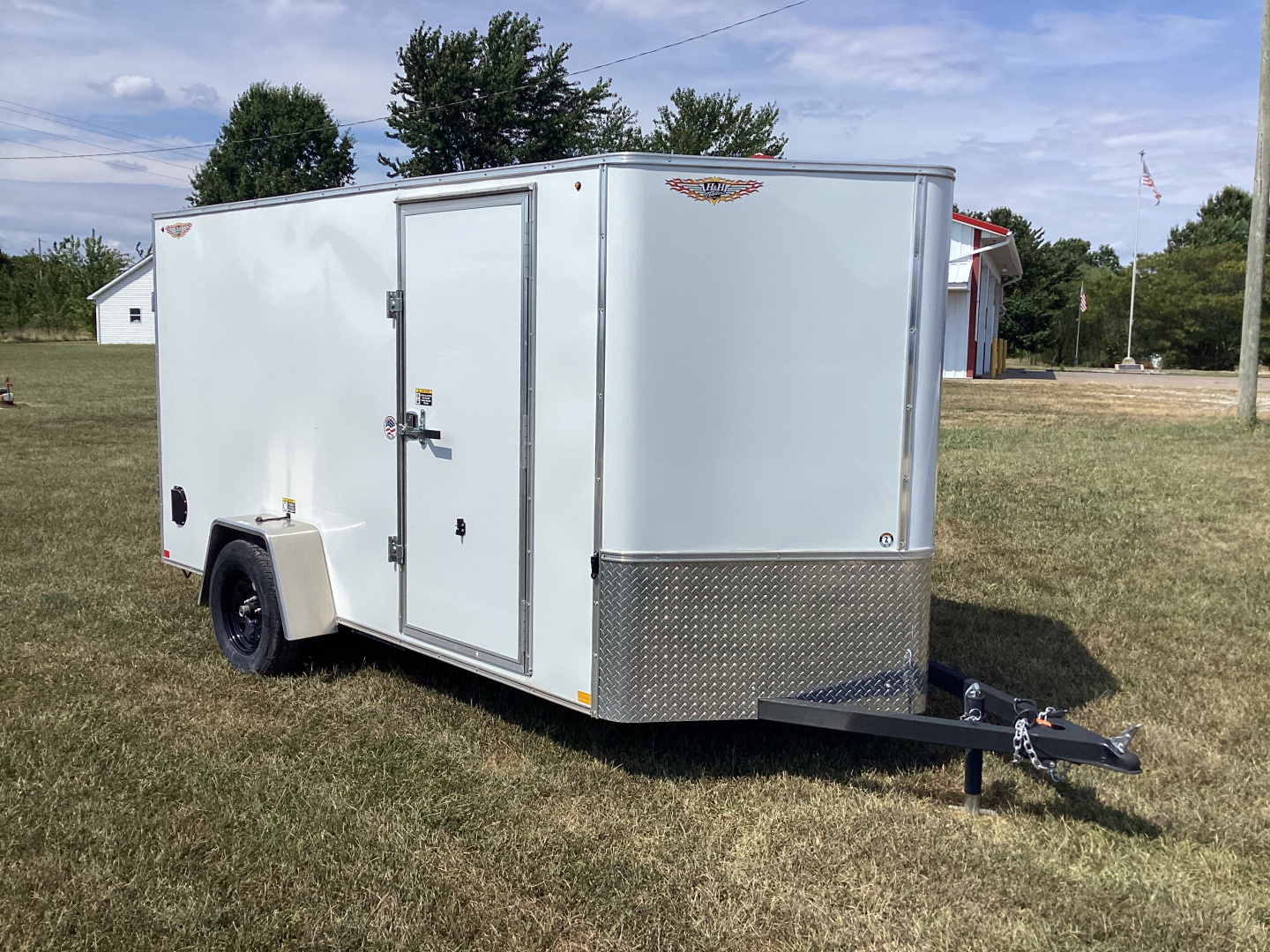New 2025 H&H Trailers 6x12 Flat Top V Nose Cargo / Enclosed Trailer