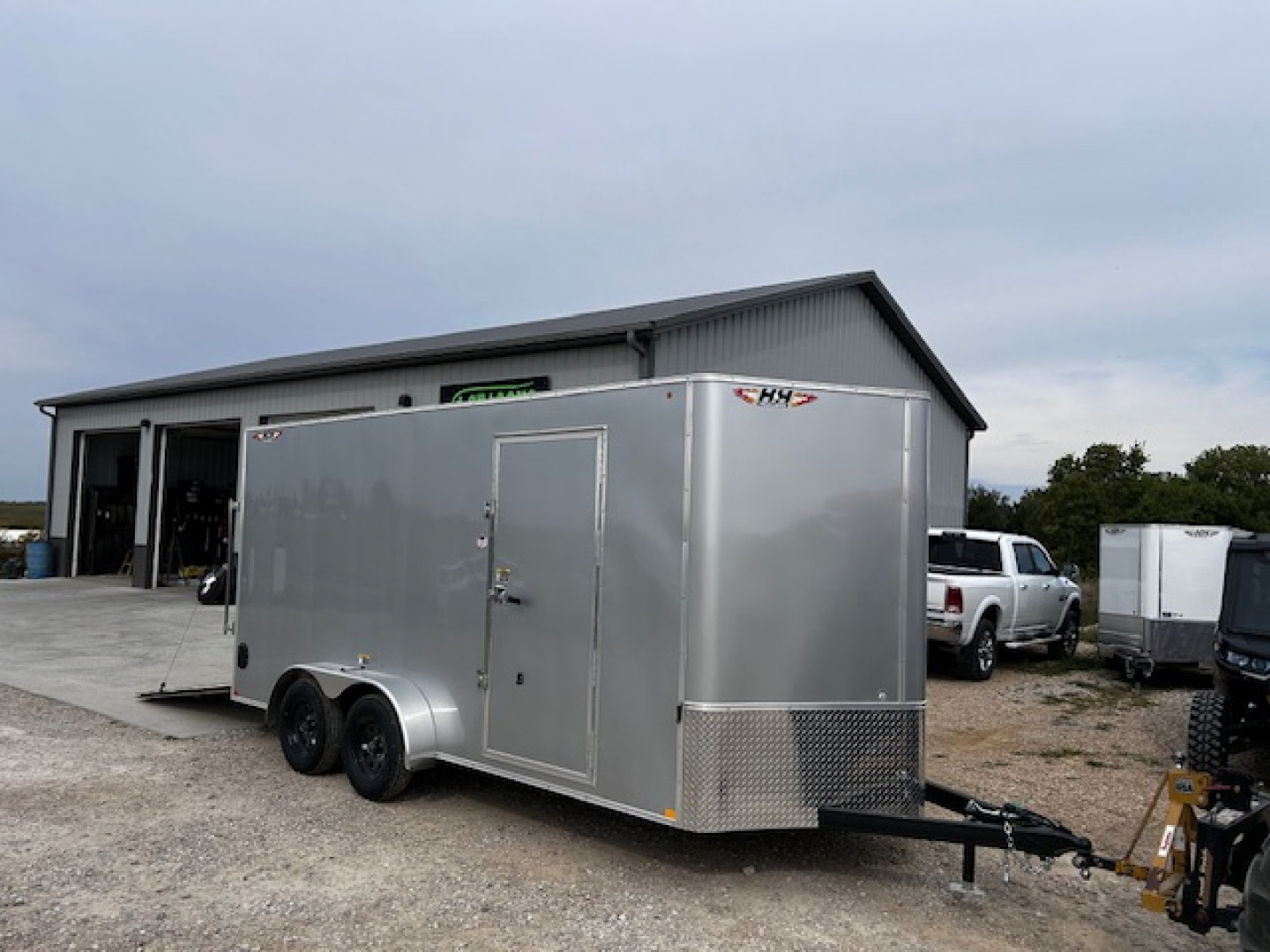 New 2026 H&H Trailers 7X16 7' INTERIOR RAMP DOOR Cargo / Enclosed Trailer