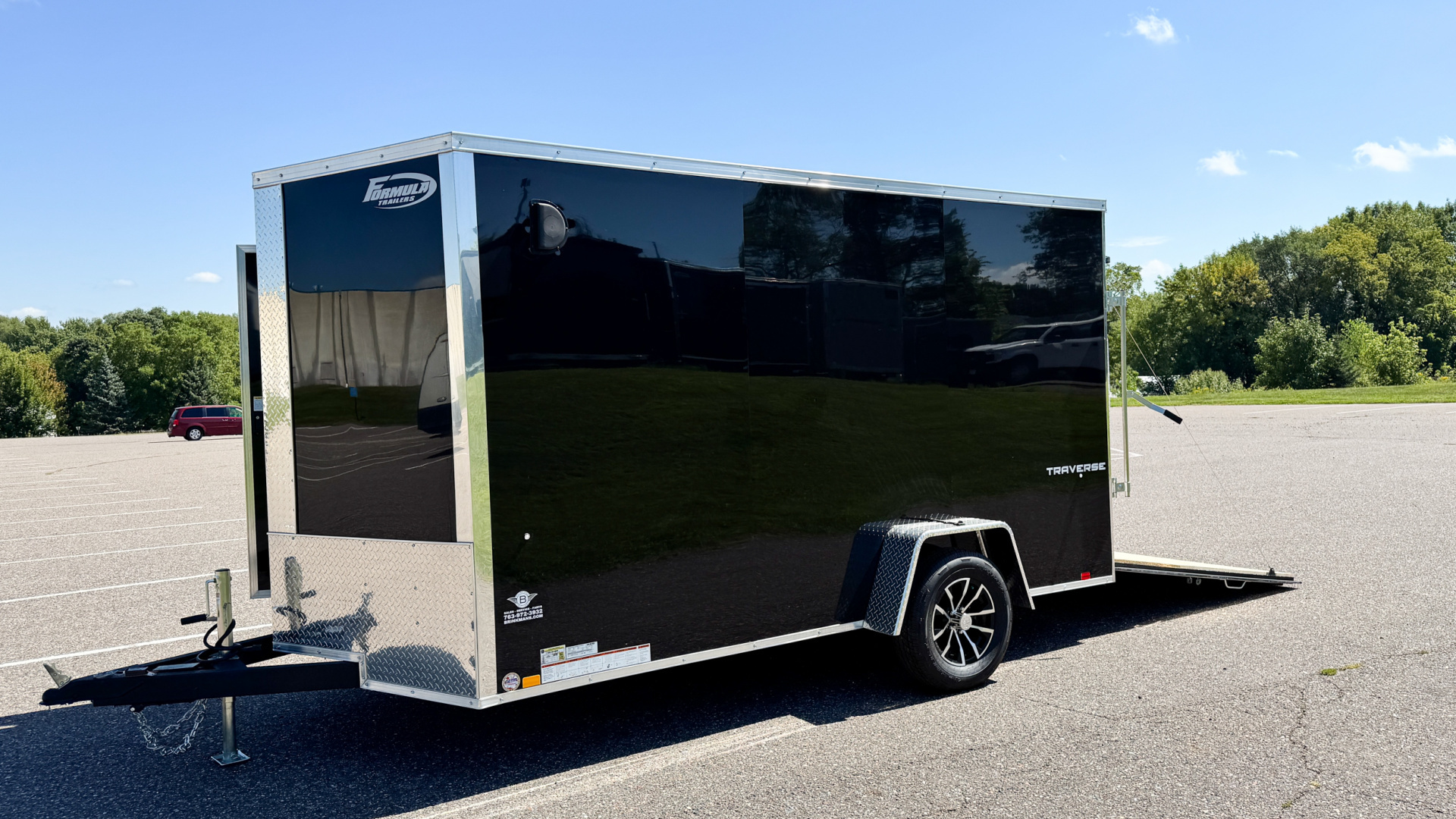 New Formula 7x14 Traverse Enclosed Trailer - Rear Ramp!