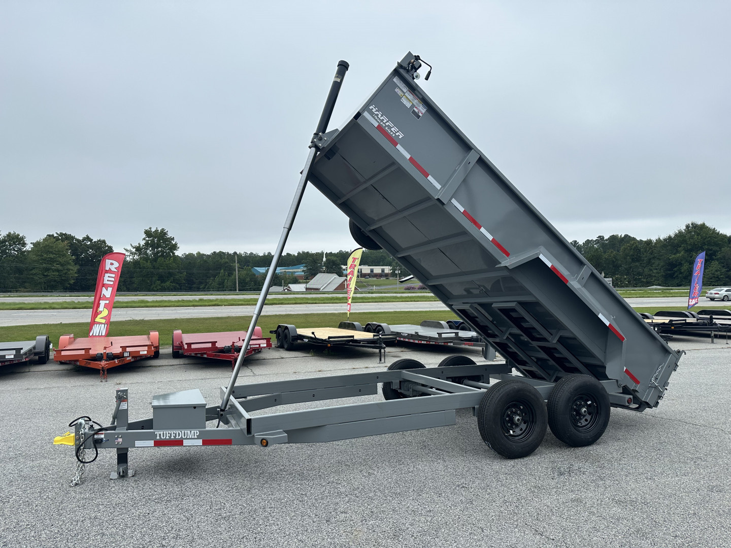 New 2025 TUFFDUMP 14K 7X16 TELESCOPIC DUMP TRAILER 2' WALLS for sale in ...