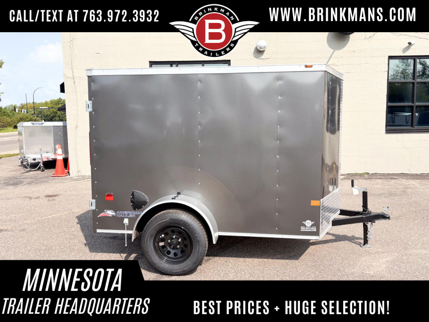 New American Hauler 5X8 Enclosed Trailer -- Single Swing Door!