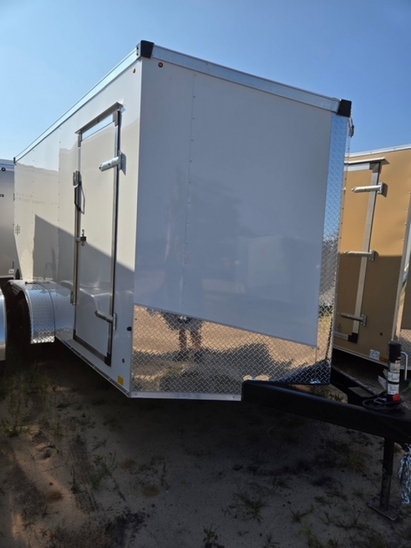 New 2026 Stealth Trailers 7X14 7K WHITE W/RAMP Cargo / Enclosed Trailer ...