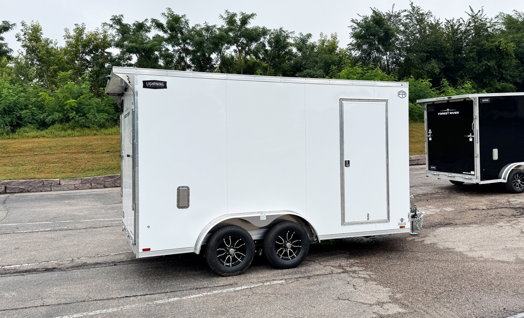 New Lightning 7.5x14 Aluminum Enclosed Trailer - Rear ramp door! for ...