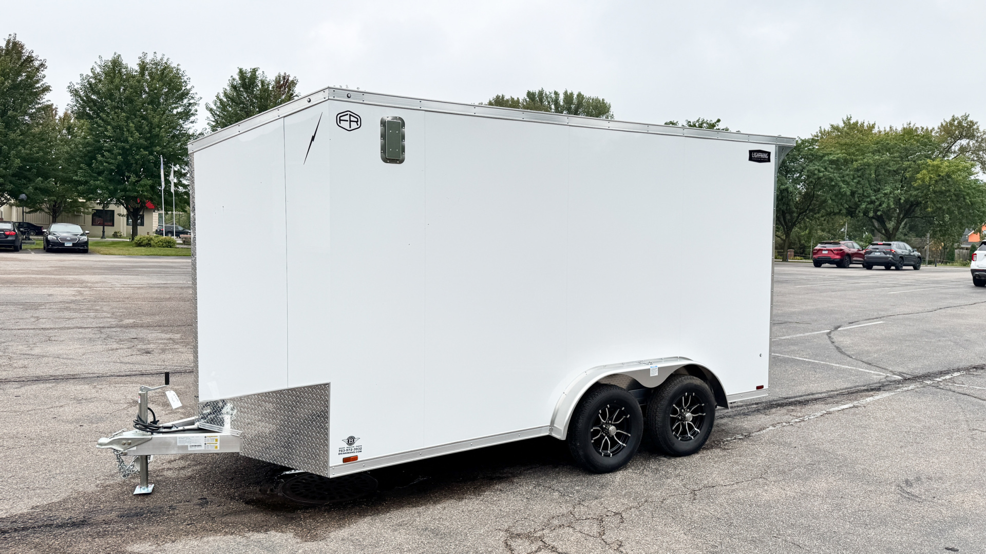 New Lightning 7.5x14 Aluminum Enclosed Trailer - Rear ramp door! for ...