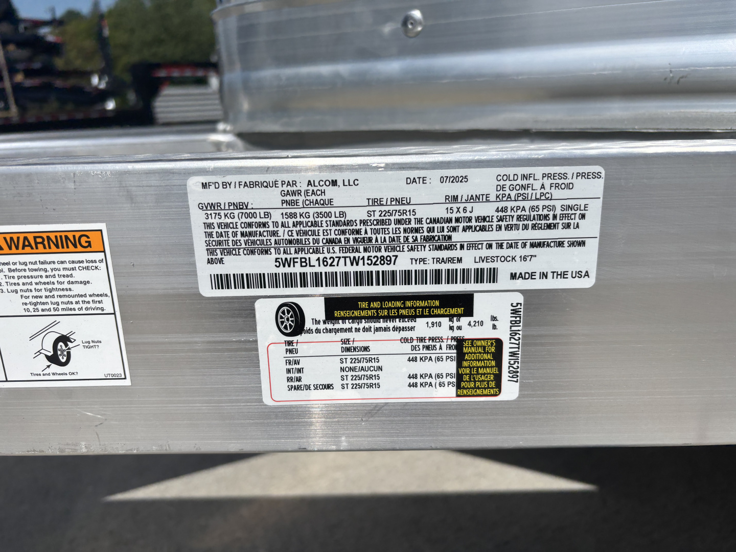 New 2026 Frontier Trailers 7'X16' Livestock Trailer - Charcoal / Black ...