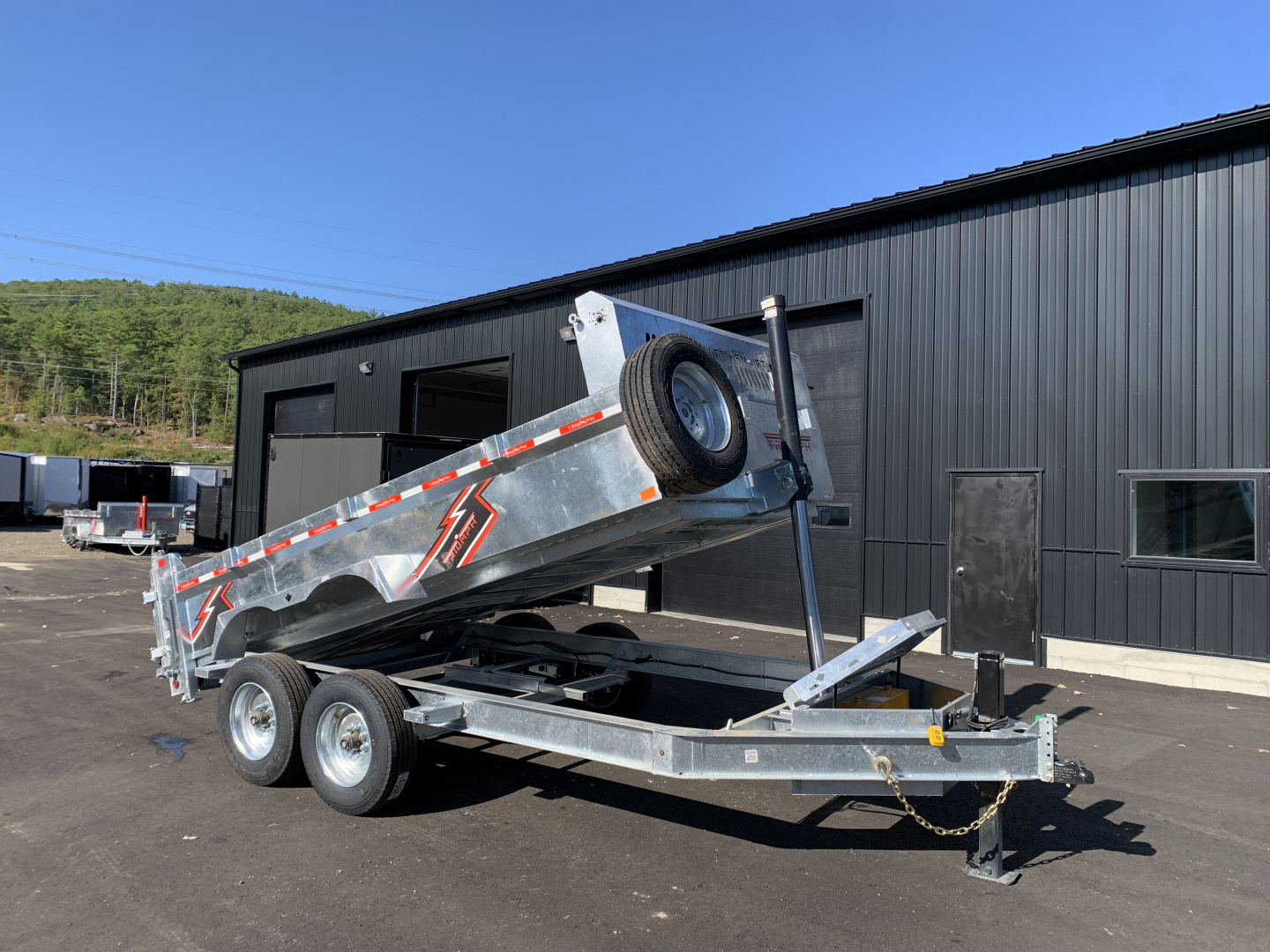 New 2026 Triumph 7x14 Dump Trailer- Galvanized/ 8" I beam/ Spreader ...